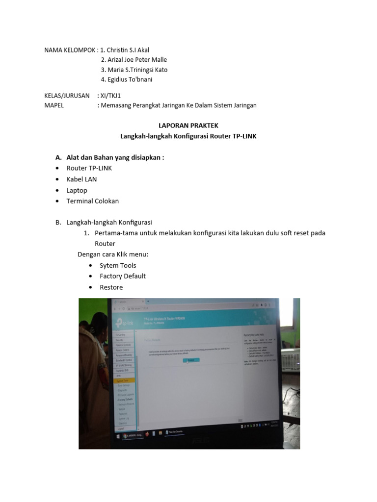 Konfigurasi Router Tp-Link | PDF