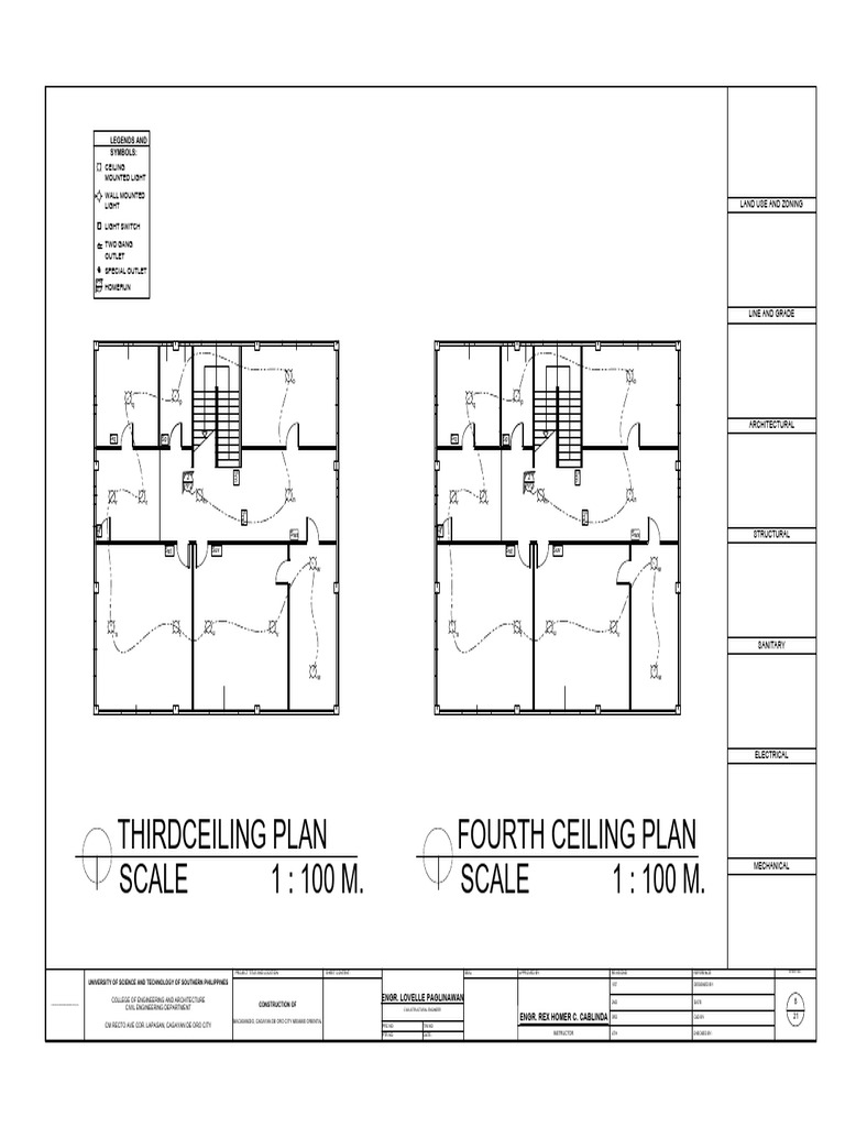 10-Storey Commercial Building W Ceiling Plan (3rdt&4th) | PDF