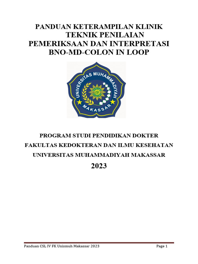 CSL Panduan Keterampilan Klinik Radiologi GEH | PDF