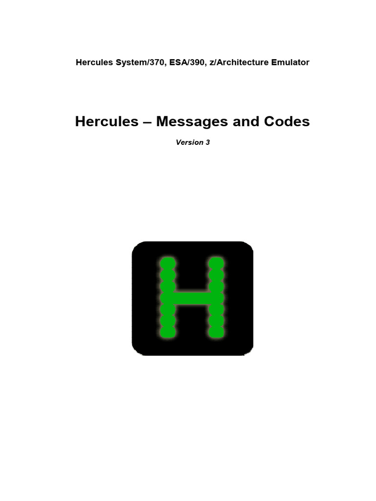 Hercules Messagesand Codes | PDF | Operating System | Filename