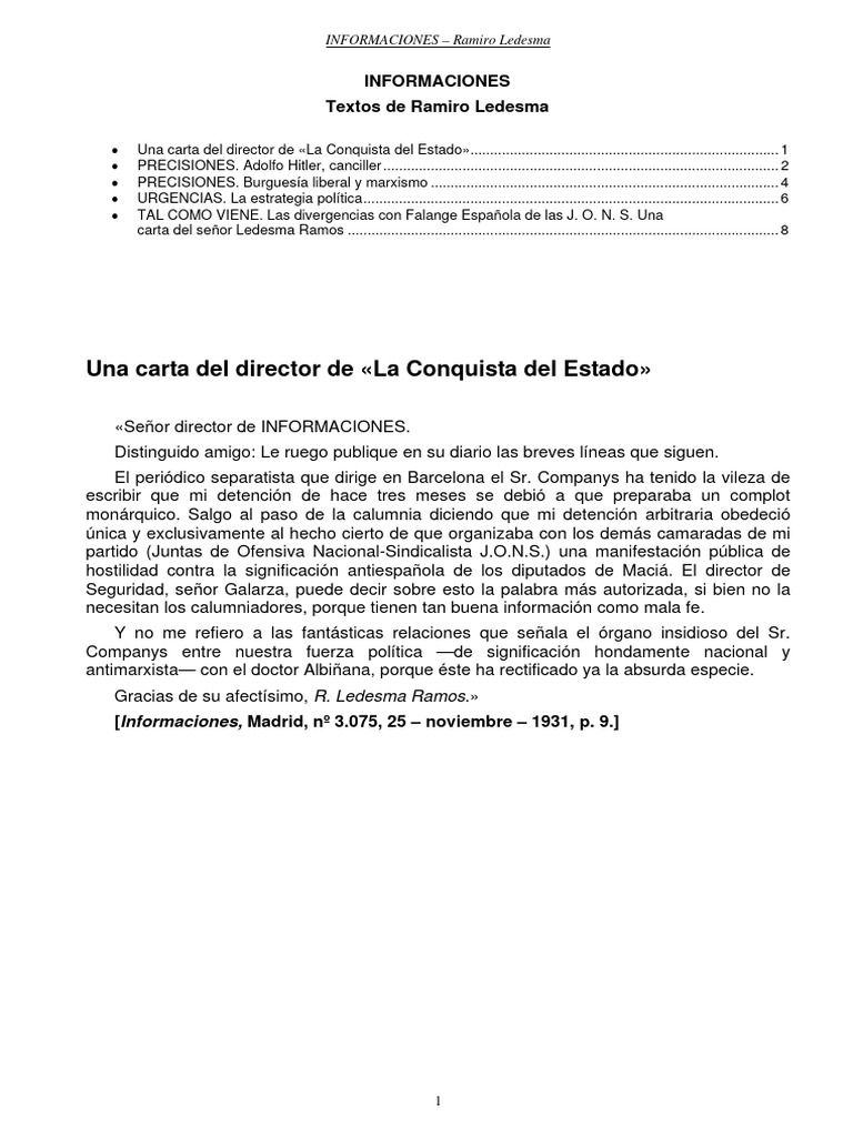 (3-1931) Una Carta Del Director | PDF