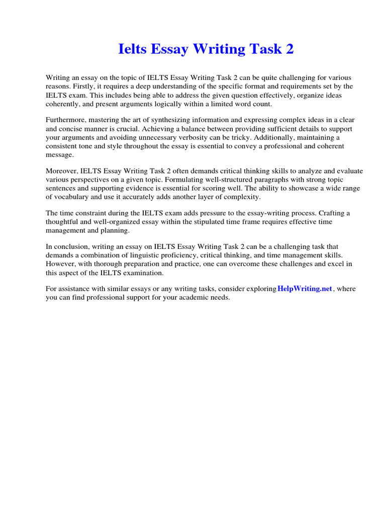 Ielts Essay Writing Task 2 | Download Free PDF | Essays | Affirmative Action