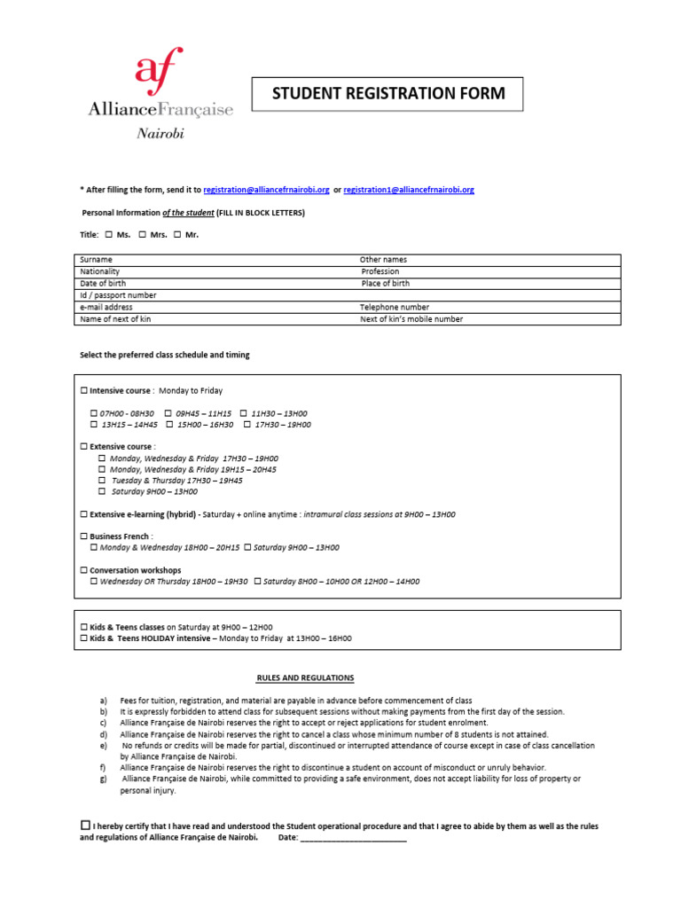 Student Registration DIGITAL | PDF