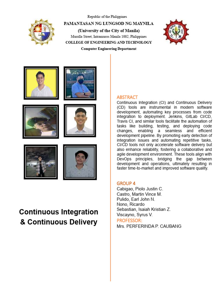 (Doc) Group 4 - CICD | PDF | Automation | Computing