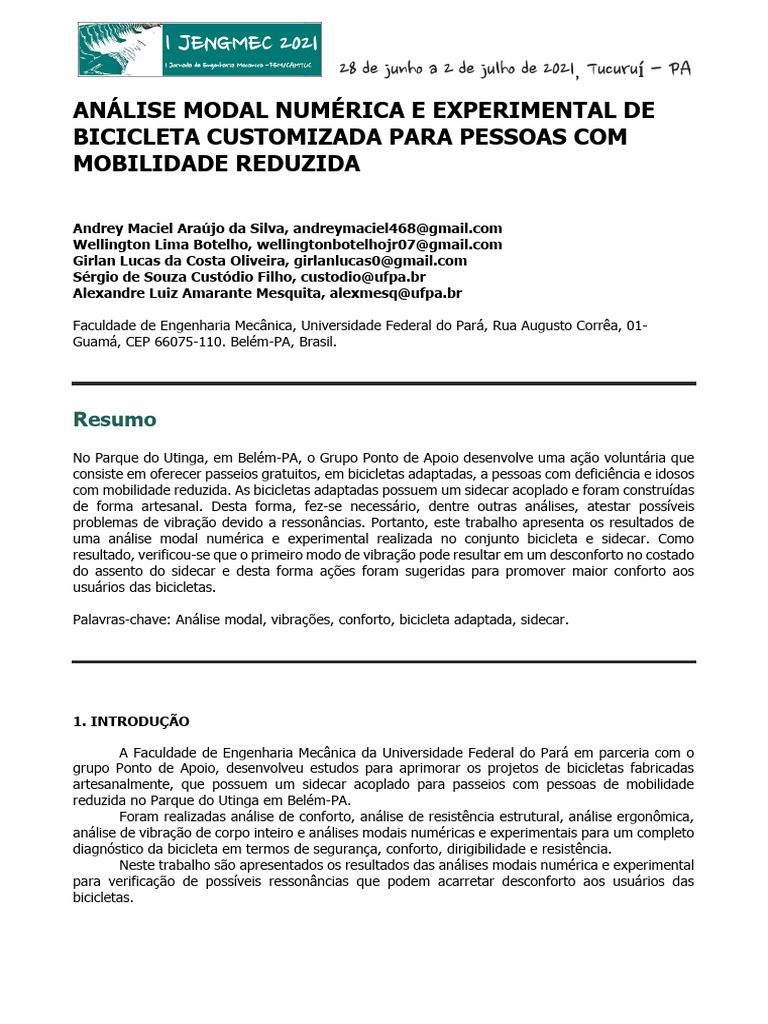 Artigo Análise Modal-JENGMEC | PDF