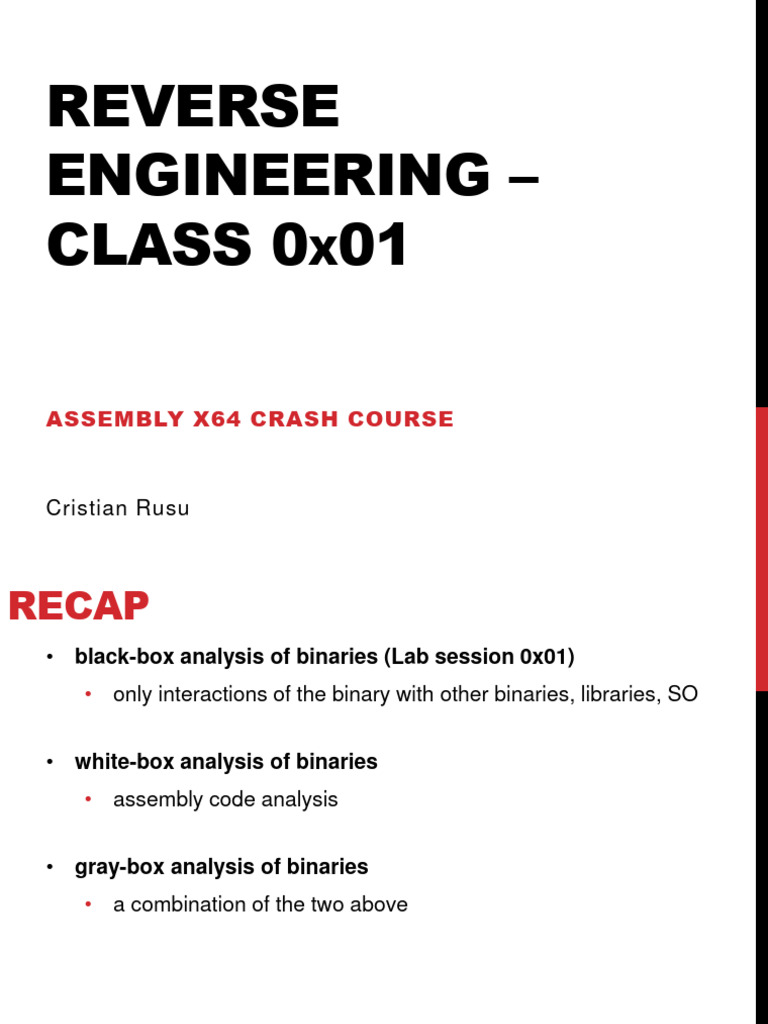 X64 Assembly Crash Course Overview | PDF | Pointer (Computer ...