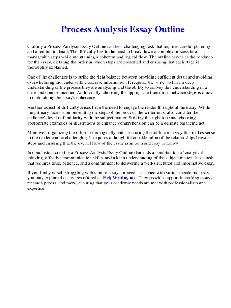 Process Analysis Essay Outline | PDF | Harpsichord | String Instruments