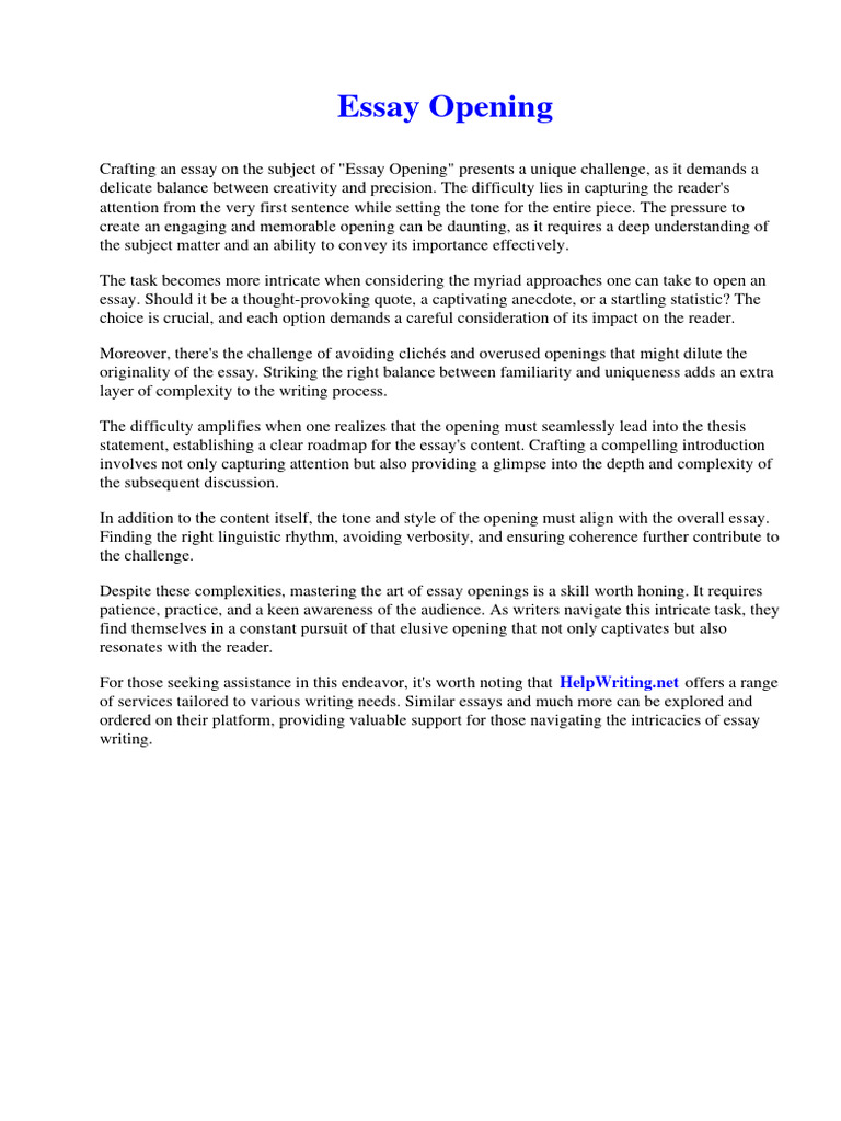 Essay Opening | Download Free PDF | National Health Service | Utilitarianism