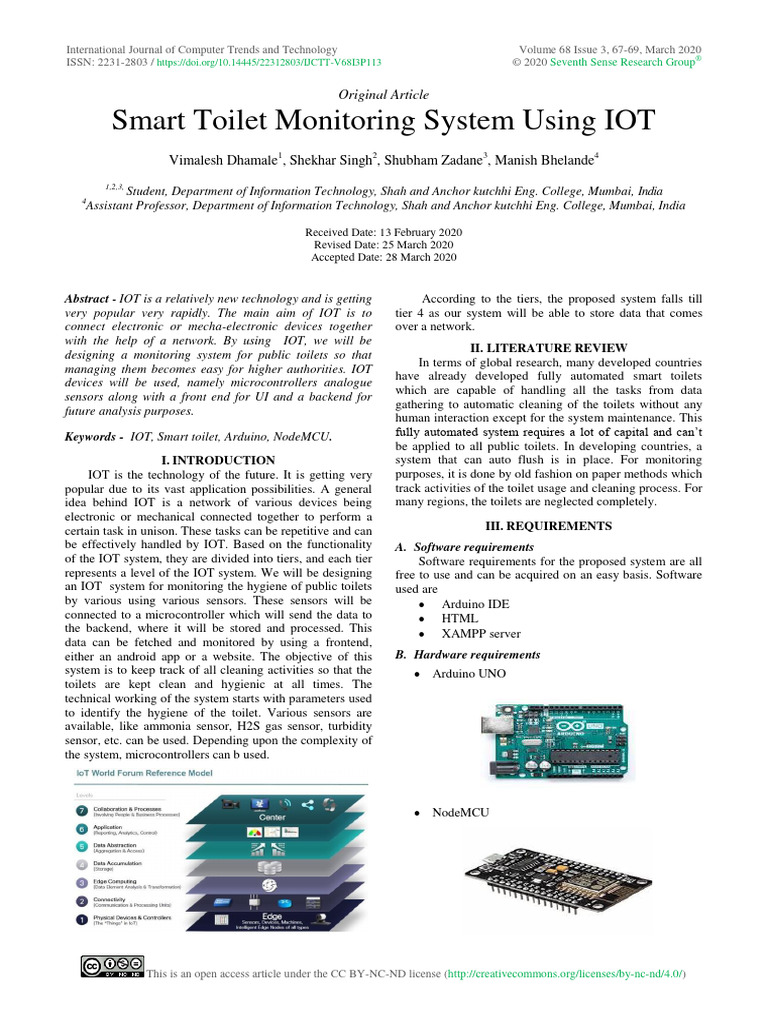 Ijctt V68i3p113 | PDF | Internet Of Things | Arduino