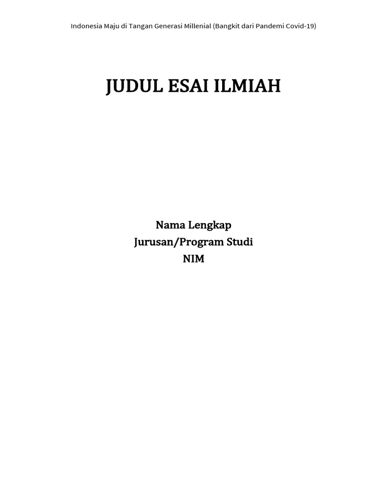 Template Esai Ilmiah (Dies Natalis UINAM) | PDF