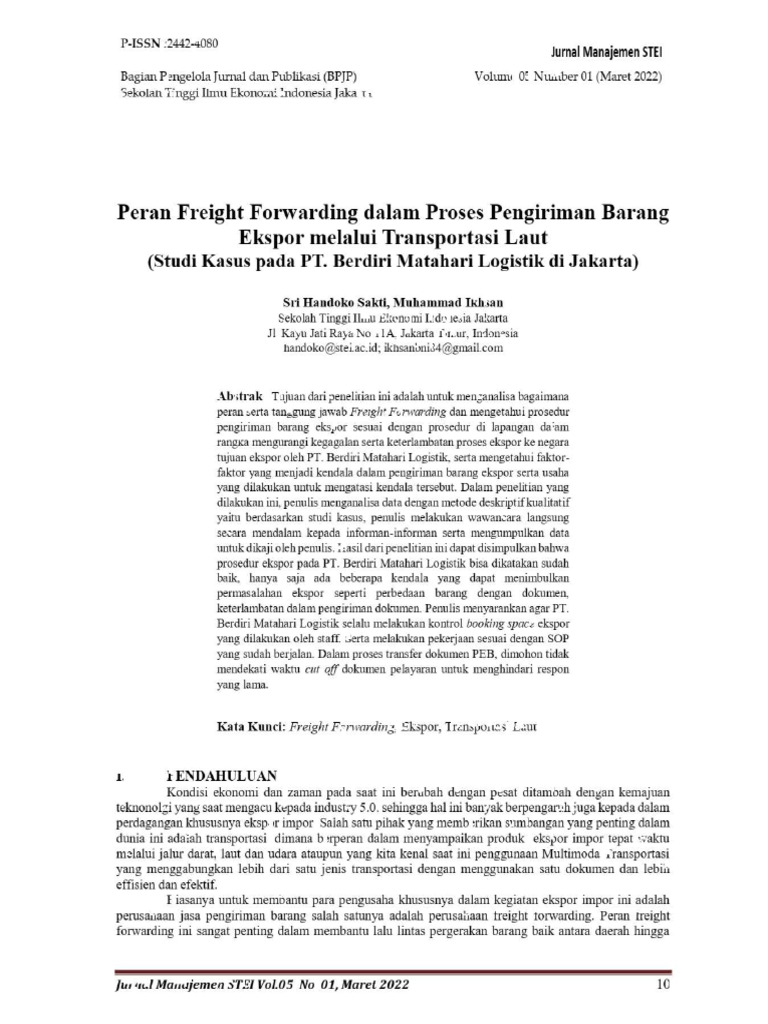 Materi Freight Forwarding | PDF