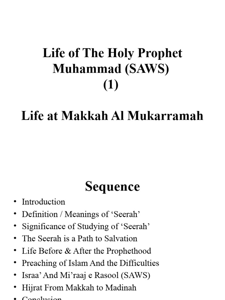 Life of The Holy Prophet PBUH | PDF | Muhammad | Mecca
