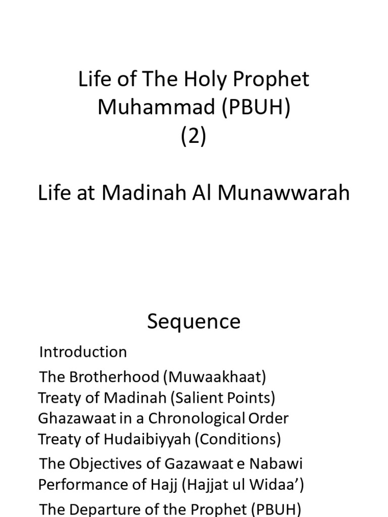 Life-of-Holy-Prophet MADNI | PDF | Muhammad | Medina