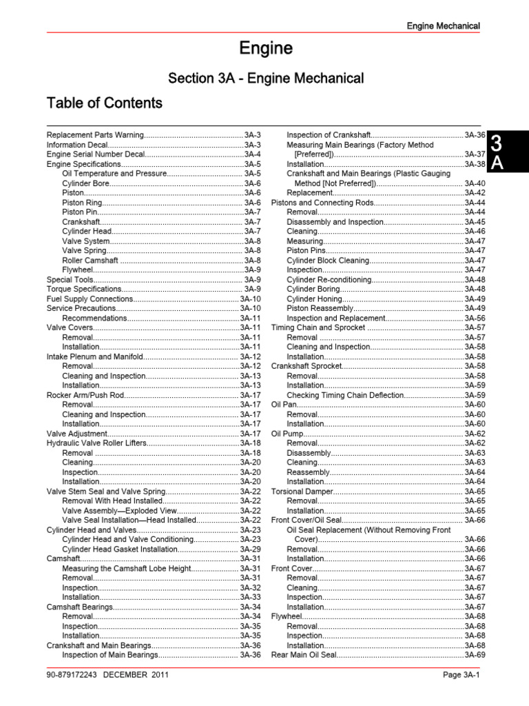 Engine Mechanical Guide 2011 | PDF | Piston | Internal Combustion Engine