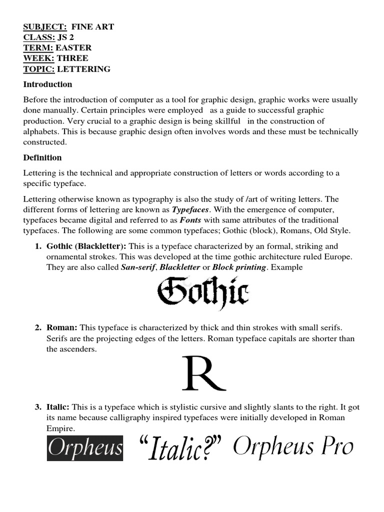 LETTERING | PDF | Typefaces | Serif