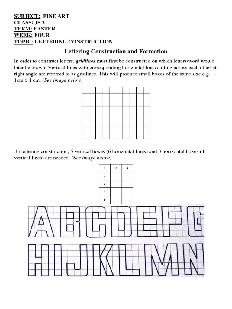 Lettering Construction | PDF | Letter Case | Written Communication