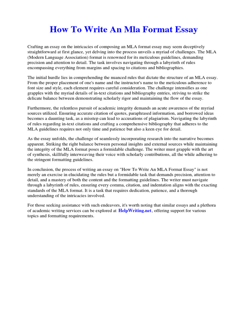 How To Write An Mla Format Essay | PDF | Dog Food | Fair Use