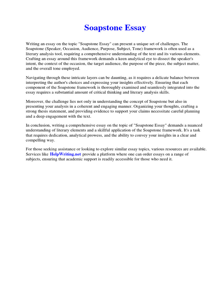 Soapstone Essay | PDF | Dominance (Genetics) | Biology