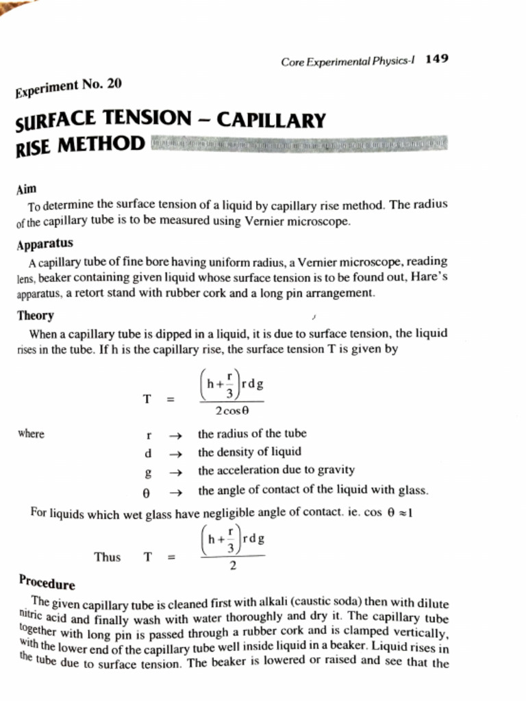 Surface Tension | PDF
