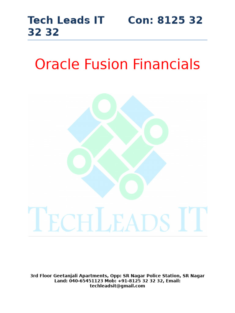 Fusion Finance GL Module | PDF | Business | Computing