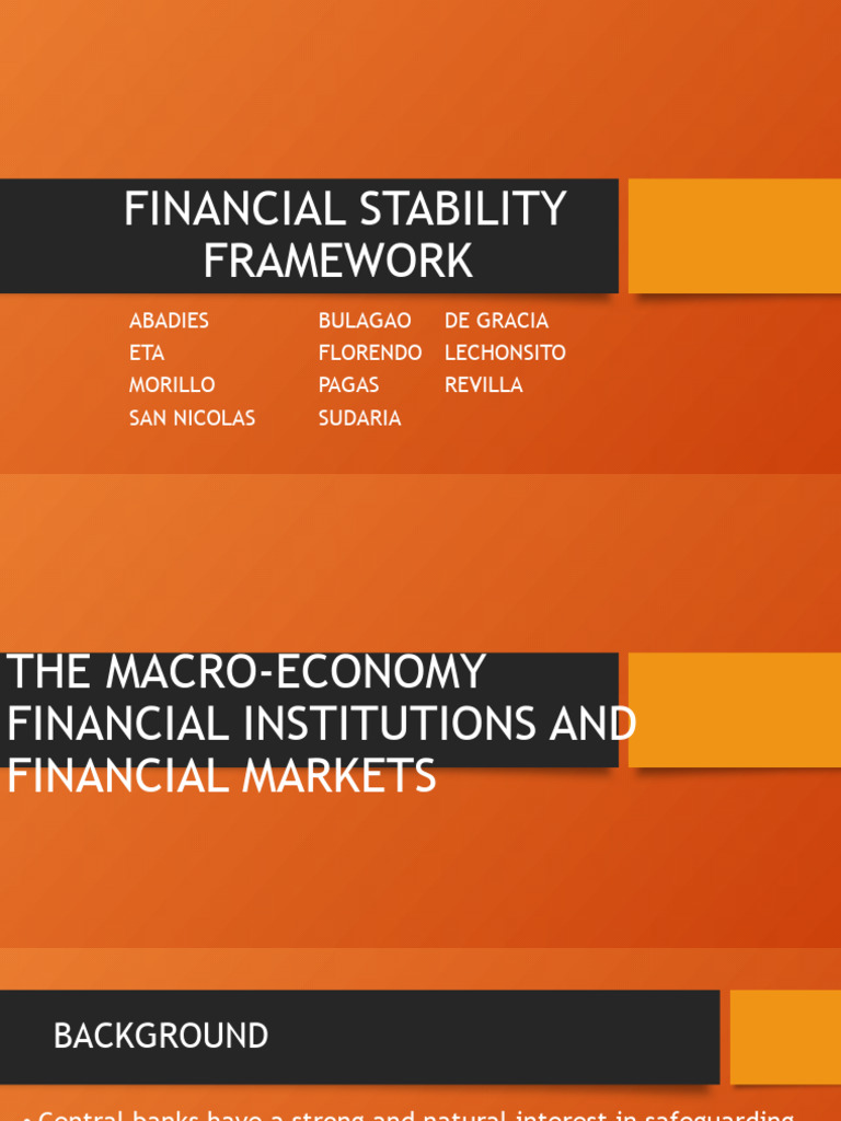 Financial Stability Framework | PDF | Adverse Selection | Banks