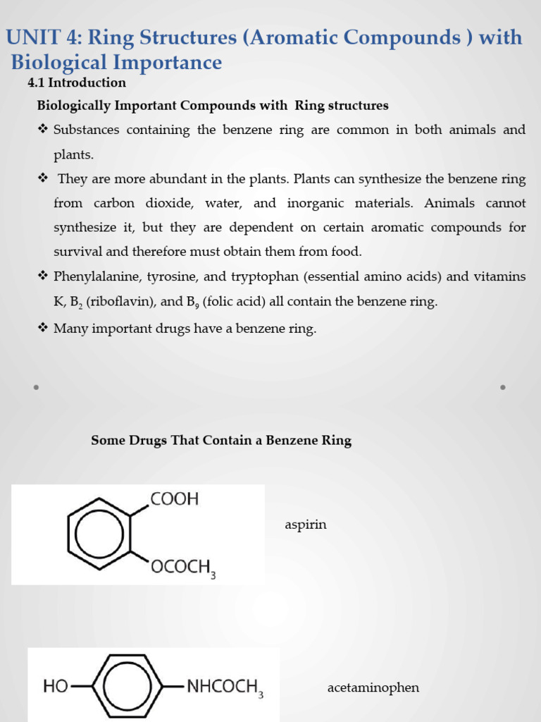 Org - Unit 4 | PDF | Aromaticity | Chlorophyll