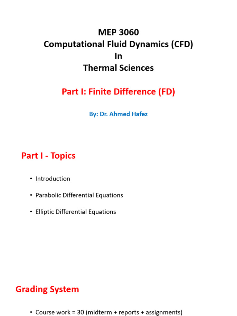 Chapter 01 - Introduction To Finite Difference | PDF | Finite Difference | Partial Differential ...