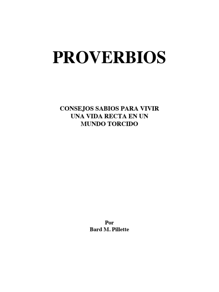 Proverbios 1 | PDF | Libro de proverbios | Solomons