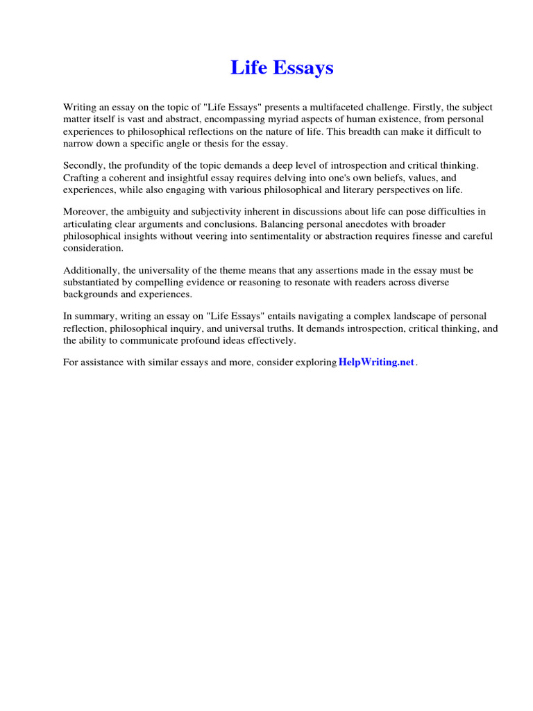 Life Essays | PDF | Plessy V. Ferguson | Litigation