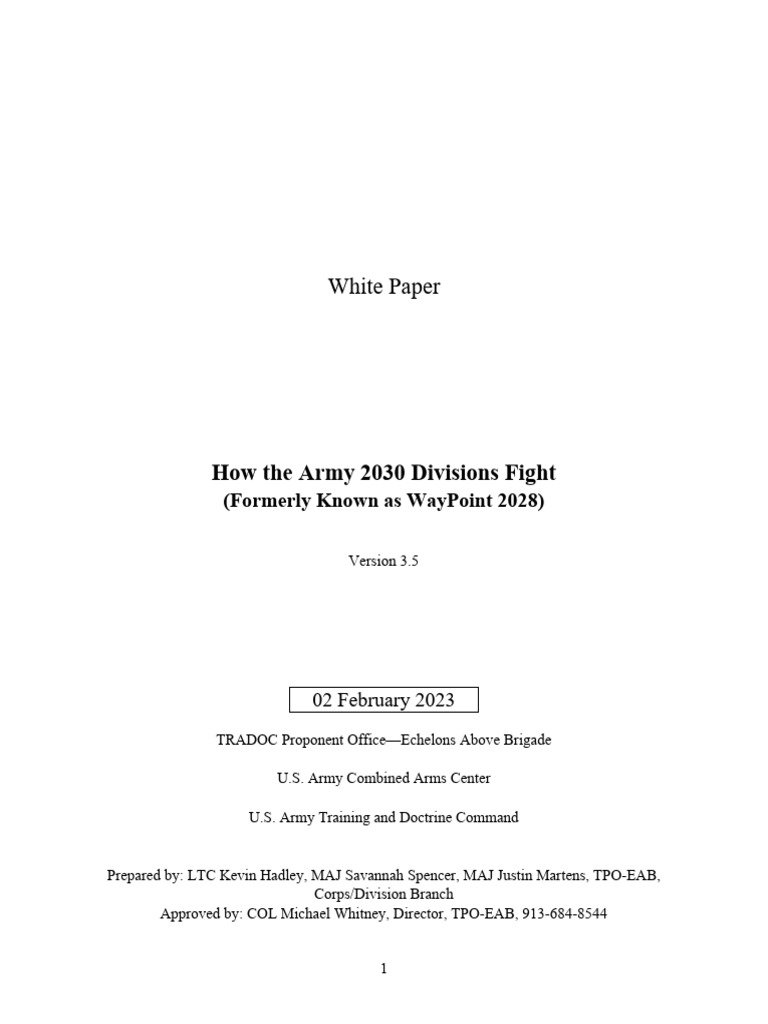 How The Army 2030 Divisions Fight | PDF | Division (Military) | Brigade