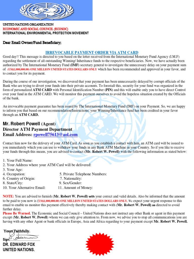 United Nations | PDF | Automated Teller Machine | Personal ...