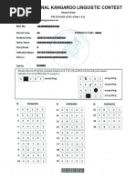 International Kangaroo Linguistic Contest (IKLC) | PDF