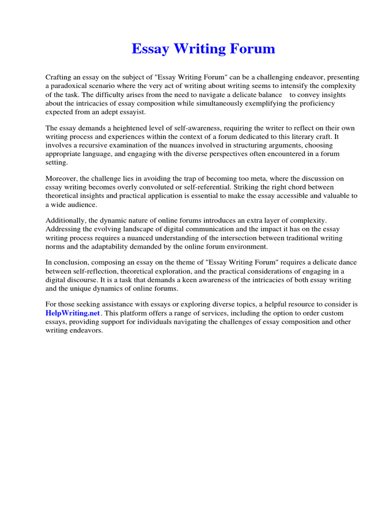 Essay Writing Forum | PDF | Coagulation | Hemostasis