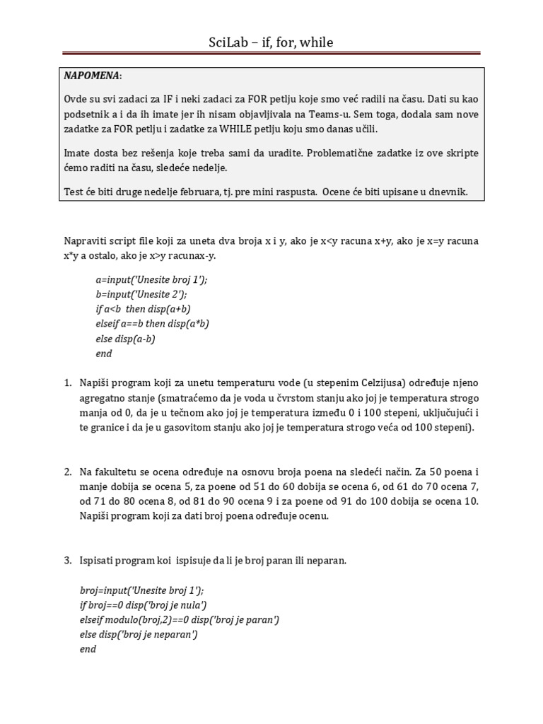 scilab_if_for_while | PDF