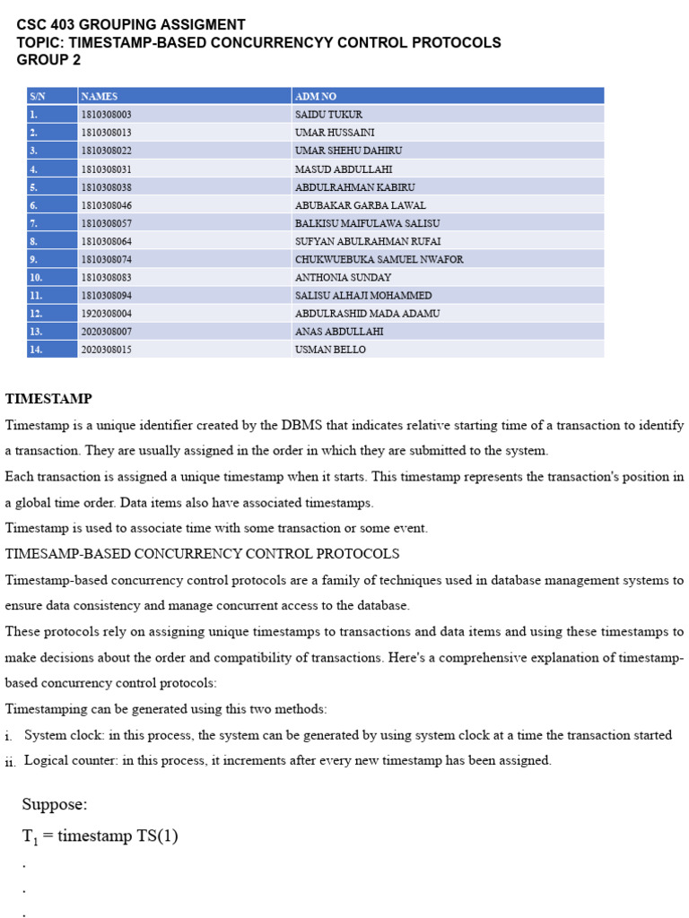 GROUP2 | PDF | Database Transaction | Operating System Technology