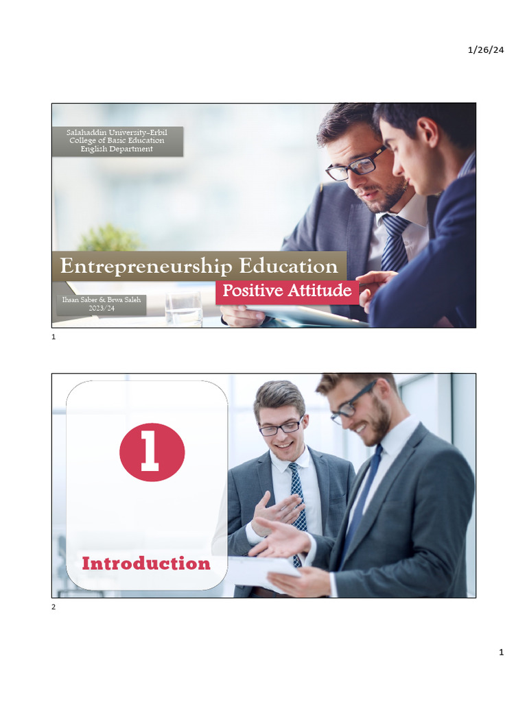 20 Positive Attitude | PDF | Entrepreneurship | Mindset