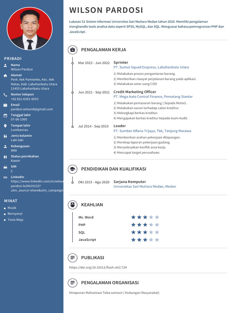 Resume Wilson Pardosi | PDF