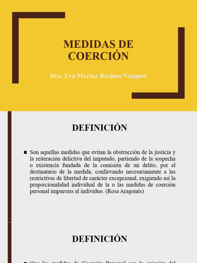 Medidas de Coerción en el Proceso Penal | PDF | Prisión | Mandato