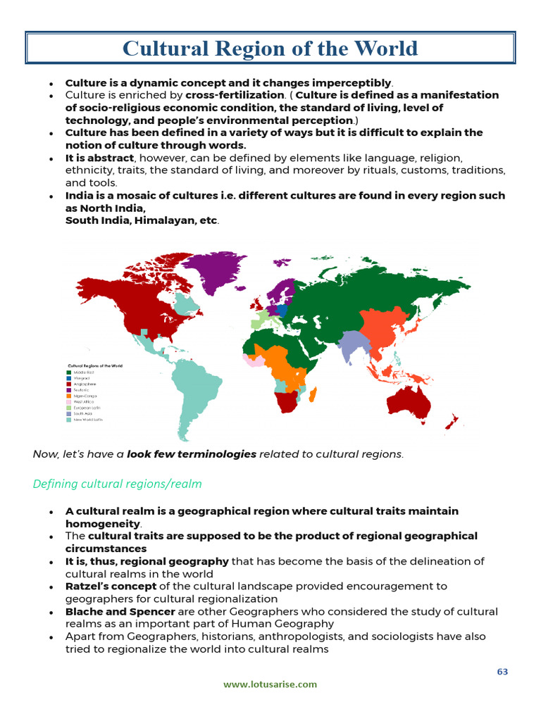 Cultural Regions of the World Explained | PDF | Western World ...