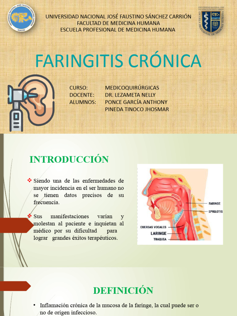 Faringitis Crónica | PDF | Infección | La enfermedad por reflujo gastroesofágico