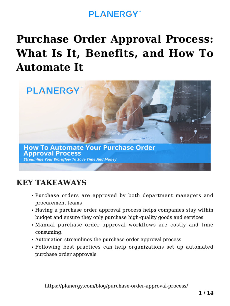 Purchase Order Approval Process | PDF