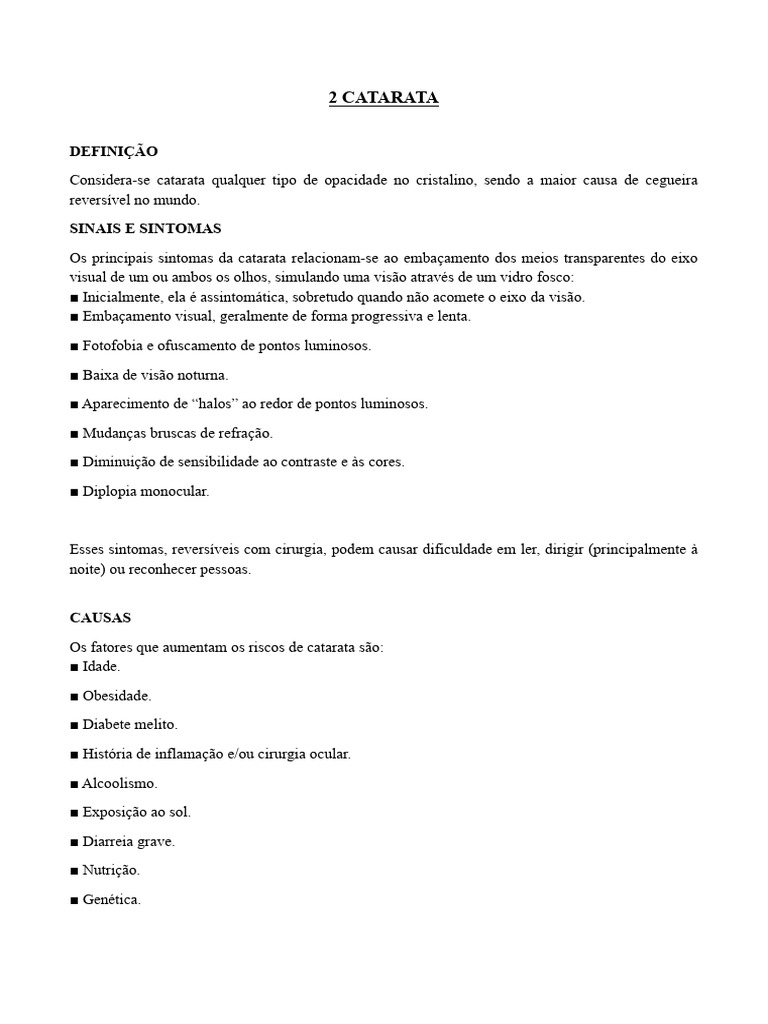 Oftalmo | PDF | Glaucoma | Catarata