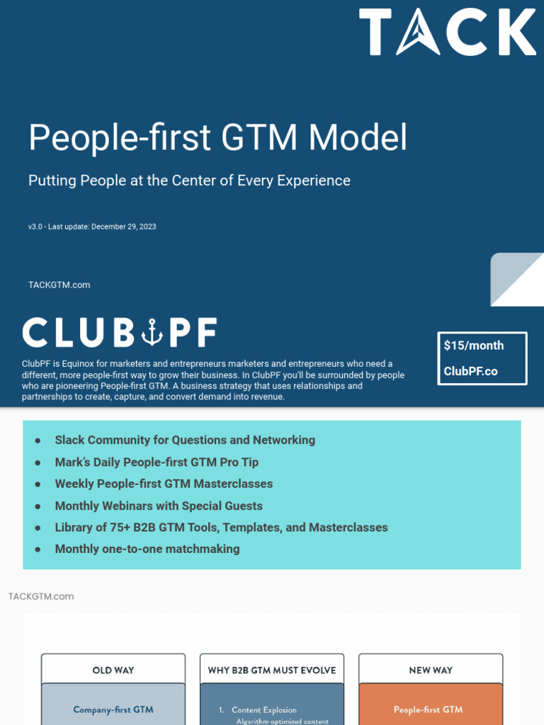 People-First GTM Model Workbook | PDF | Brand | Marketing