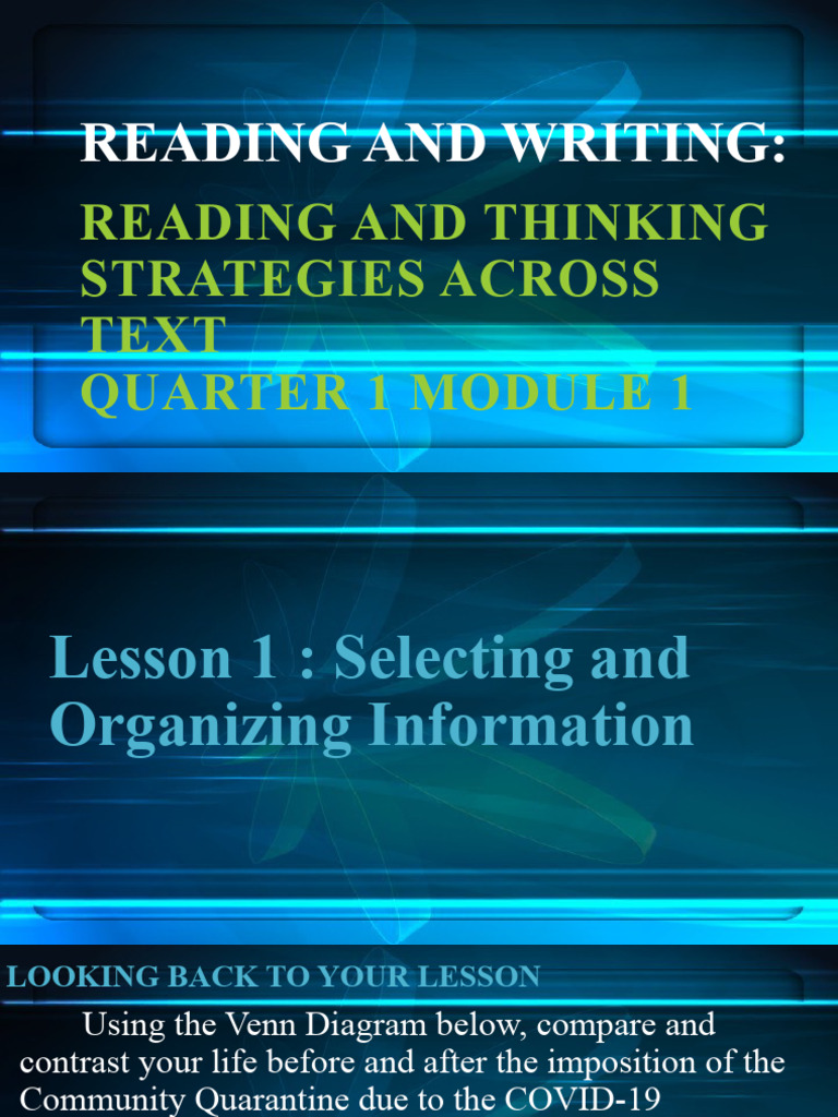 Reading and Writing q1 m1 | PDF