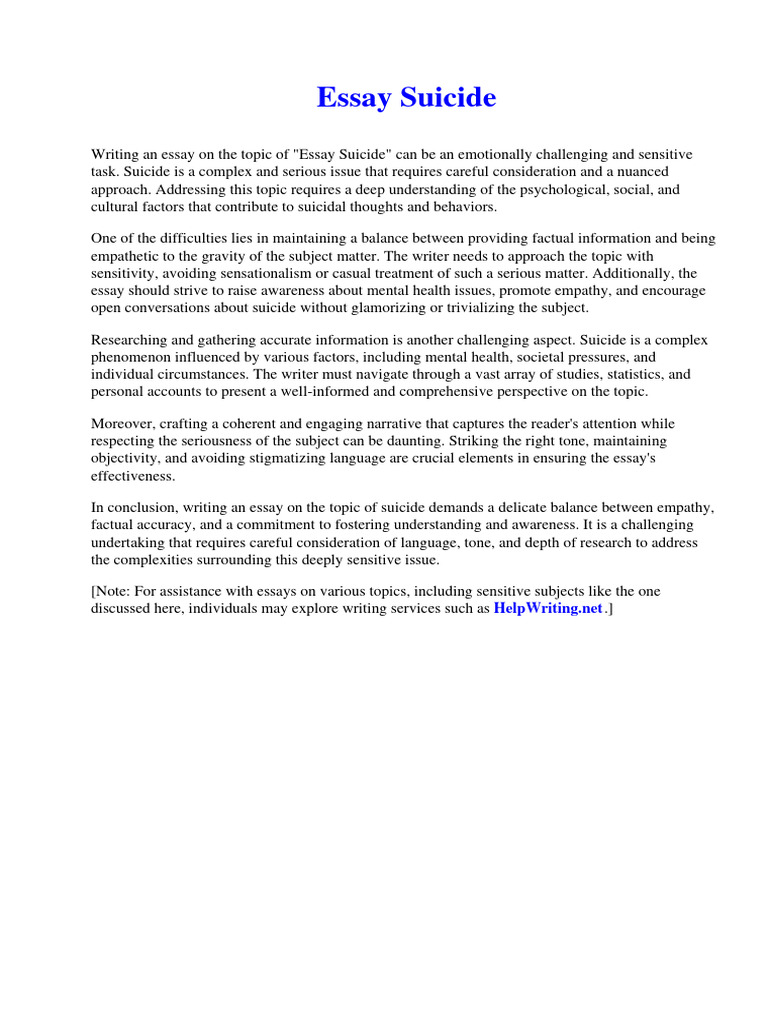 Essay Suicide | PDF | Rock (Geology) | Petrology