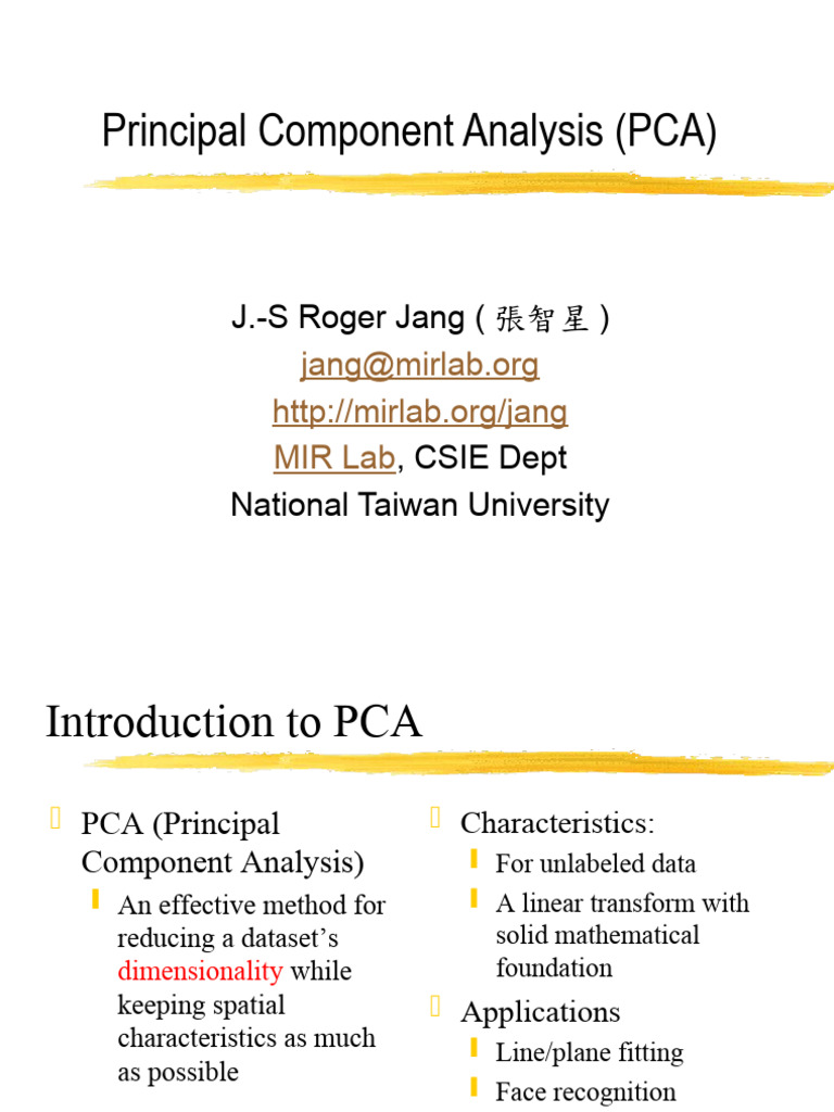 DimensionalityReduction Pca | PDF | Principal Component Analysis | Eigenvalues And Eigenvectors