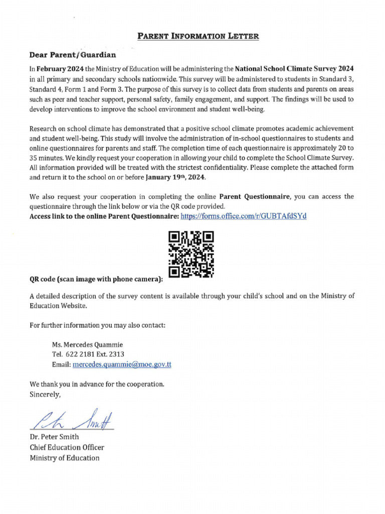 Parent Information Letter | PDF