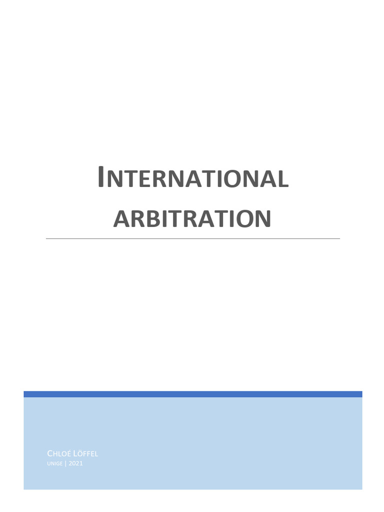 International Arbitration | PDF | Arbitration | Mediation