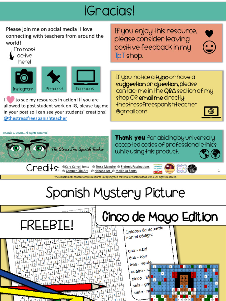 Credits:: If You Enjoy This Resource, Please Consider Leaving Positive ...