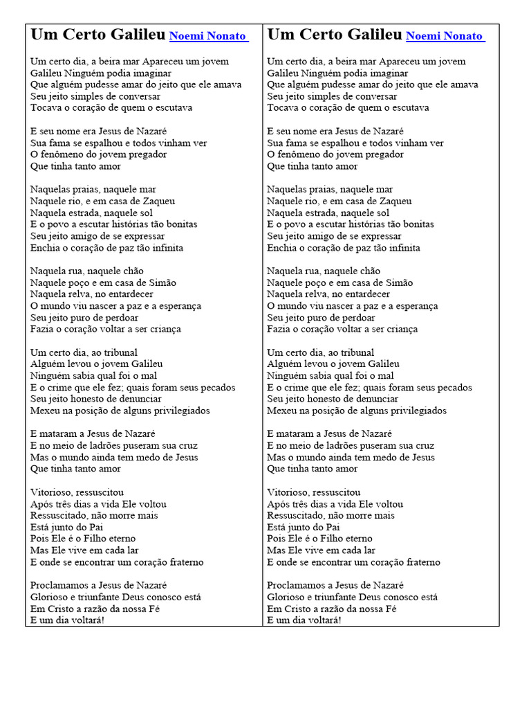 Um Certo Galileu Noemi Nonato | PDF | Jesus | Ressurreição de Jesus